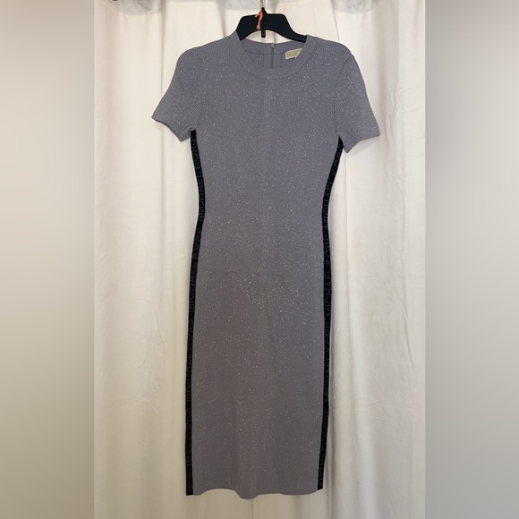 Michael Kors | Dresses | Michael Kors Sparkling Gray Midi Dress With ...